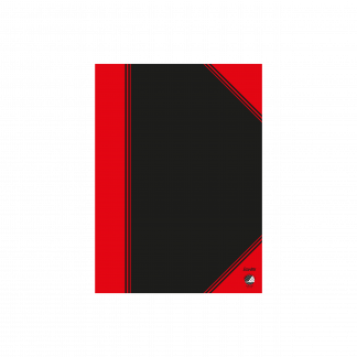 Bantex kinabog A5 Svanemærket kvadreret sort og rød