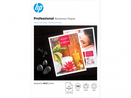 HP Prof A4 Business Inkjet/PW Matt 180g (150) med hurtig fragt