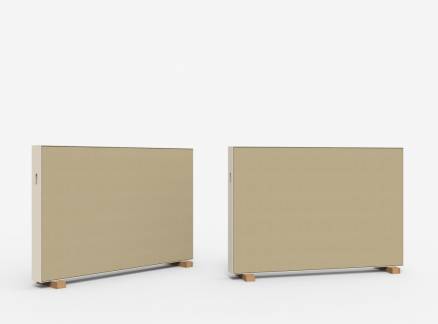 Lintex Unit 180x125,5cm Fiji beige stof, perlehvid ramme og eg fødder