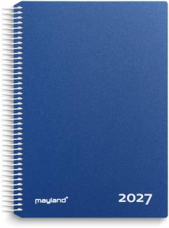 Køb Mayland 2027 Timekalender PP-plast blå 27218020