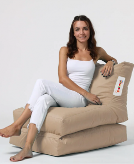 Køb Siesta sækkestol liggestol brun i vandtæt polyester