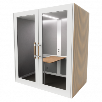 PhoneAlone Premium mødeboks hvid med egelameller