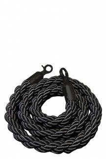 Reb med sorte kroge til afspærringsstolpe 150cm sort