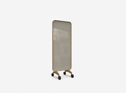 Lintex Frame Mobile glastavle 75x196cm med egetræsramme Cozy, brun
