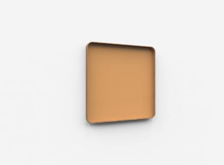 Lintex Frame Wall Silk glastavle med egetræsramme 100x100cm Sunny, bronze